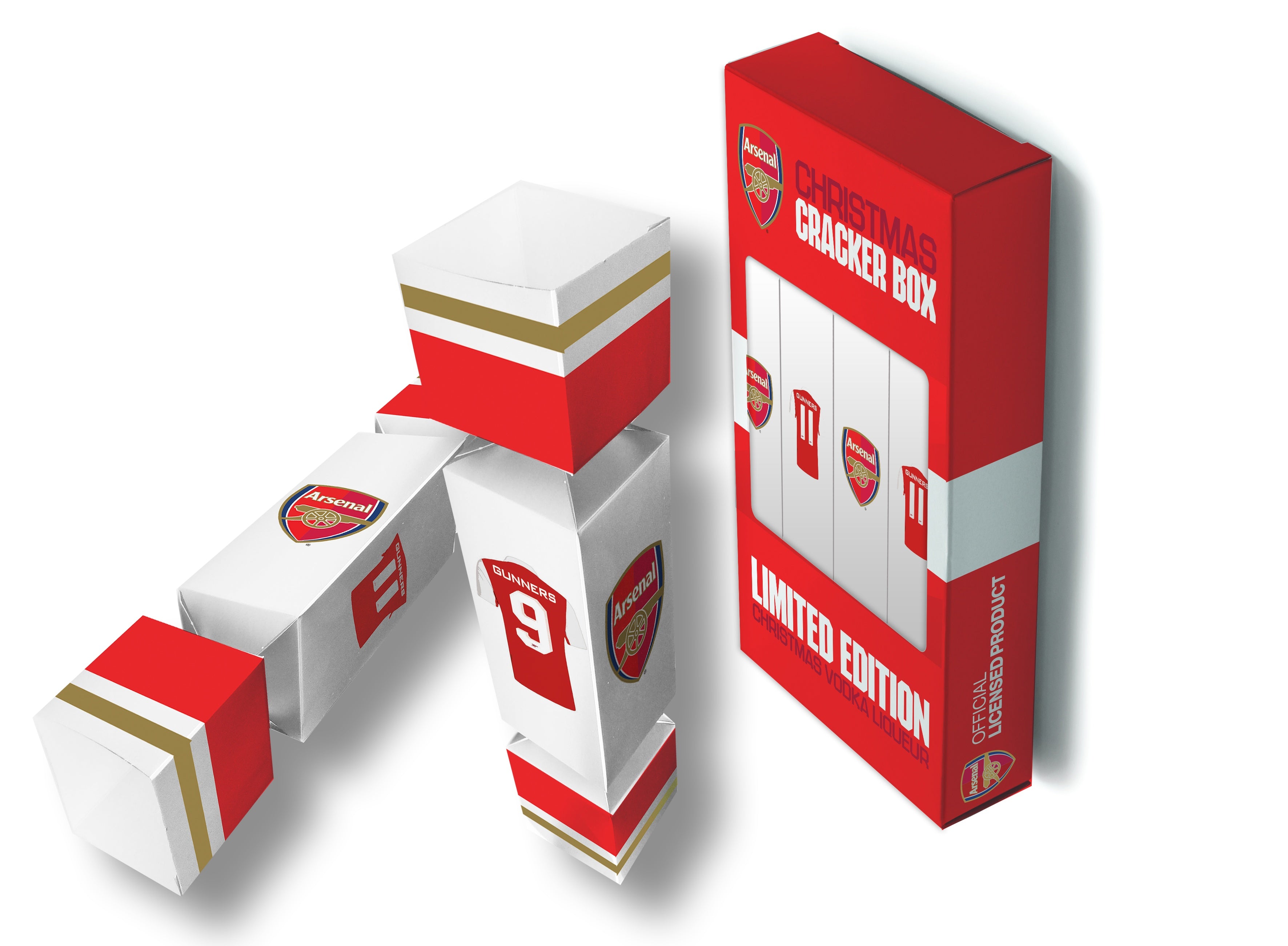 Arsenal FC Christmas Cracker Liqueur Set | Vodka Gifts